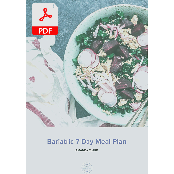 Bariatric 7 Day Meal Plan E-BOOK Download | Great Ideas in Nutrition